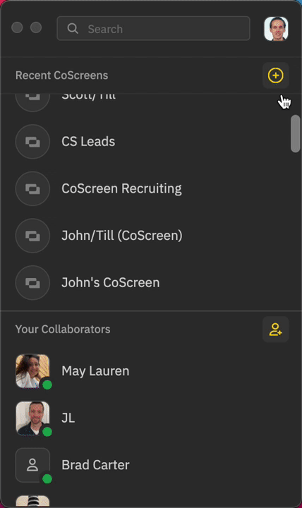 Getting started with CoScreen